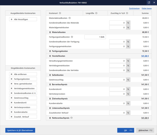 Praxistipp: Neue Verkaufs-Preiskalkulation