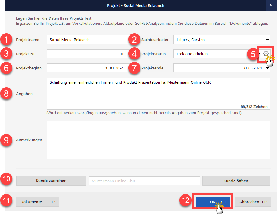 orgaMAX-Projektverwaltung: Multifunktionale Informationszentrale